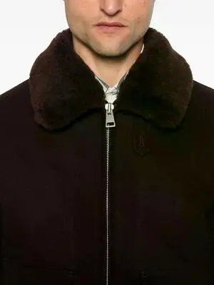 Sandro Zip-up Bomber Jacket - Brown