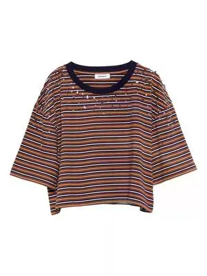 Sandro Striped Organic Cotton T-shirt