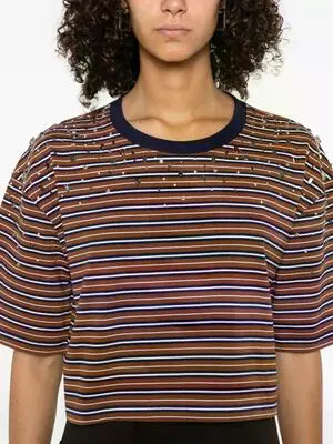 Sandro Striped Organic Cotton T-shirt