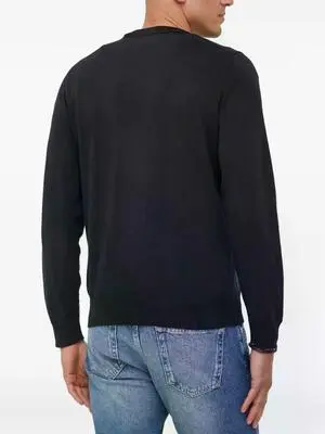 Gant Logo-embroidered Crew-neck Sweater - Black