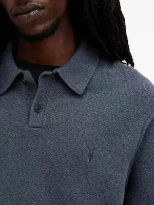 ALLSAINTS Long-sleeve Polo Shirt - Blue