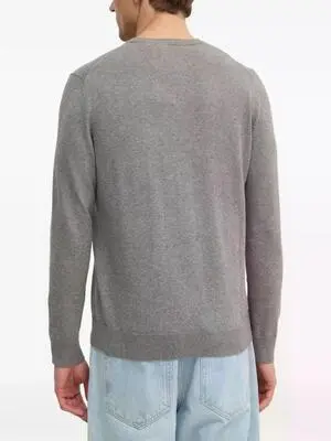 Gant Logo-embroidered Crew-neck Sweater - Grey
