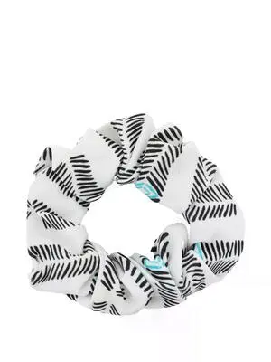 LYGIA & NANNY Patterned Scrunchie - White