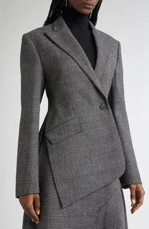 Michael Kors Asymmetric Virgin Wool Blazer