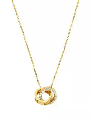 Michael Kors Interlocking Circles Rhinestone Pendant Necklace