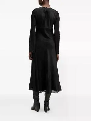 ALLSAINTS Jada Textured Flared Midi Dress