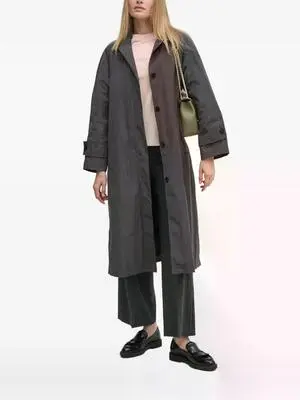 SANDRO FERRONE Button-fastening Longline Coat