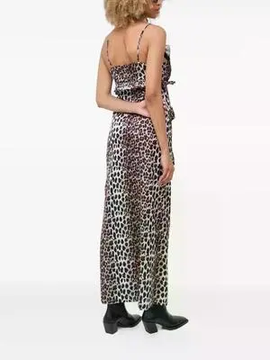 NOTES DU NORD Leopard-print Ruffled Maxi Dress