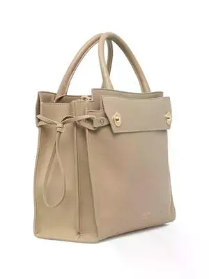 Guess Knotted Detail Leather Tote Bag - Neutrals