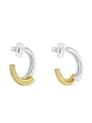 TOUS Two-tone Hoop Earrings