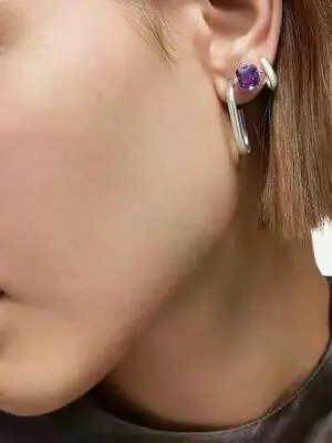 TOUS Bear Amethyst Earrings