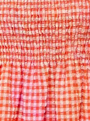 NOTES DU NORD Gingham Smocked Top