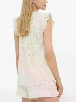 BRUUNS BAZAAR Eyelet Ruffled Shirt