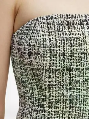 LA MANIA Bella Tweed Strapless Mini Dress