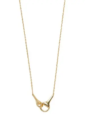 Argento Vivo Equestrian Interlocking Pendant Necklace - Gold