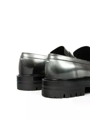 MAISON MARGIELA Tabi Leather Loafers - Silver