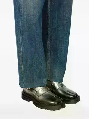MAISON MARGIELA Tabi Leather Loafers - Silver
