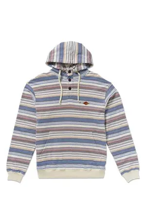 BILLABONG Rancho Stripe Hooded Pullover - Brown/blue Multi