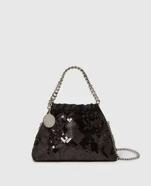 Stella McCartney Falabella Sequin Drawstring Crossbody Bag