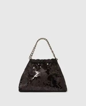 Stella McCartney Falabella Sequin Drawstring Crossbody Bag