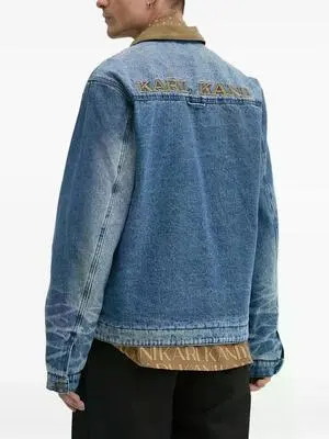 KARL KANI Embroidered-logo Denim Jacket