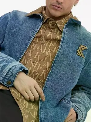 KARL KANI Embroidered-logo Denim Jacket