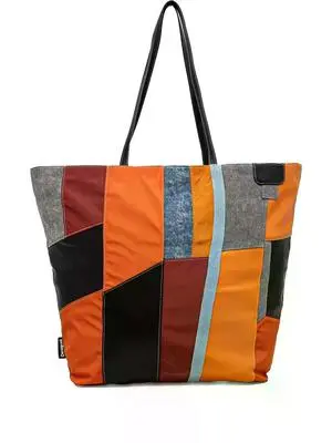 Desigual Patchwork Tote Bag - Orange