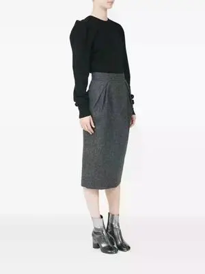 MAISON MARGIELA Midi Pleated Skirt
