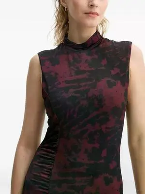 GESTUZ Printed High-neck Dress