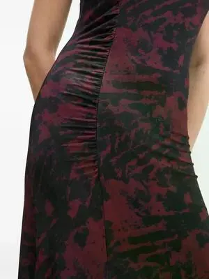 GESTUZ Printed High-neck Dress