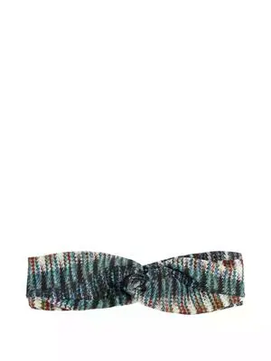 LYGIA & NANNY Patterned Twisted Headband - Blue