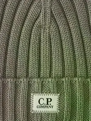 C.P. COMPANY Ribbed-wool Beanie - Grey