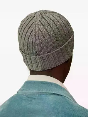 C.P. COMPANY Ribbed-wool Beanie - Grey