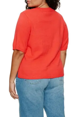 Sanctuary Relaxed Fit Sweater Tee - Tulip Red