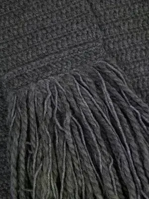 Etro Fringed Wool Scarf - Grey