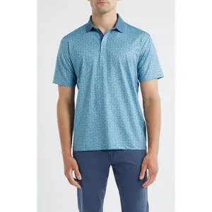 SWANNIES Rufus Broken Stripe Performance Golf Polo