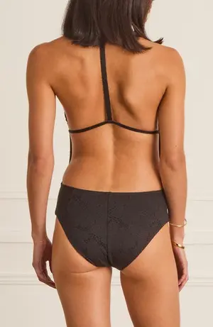 AQUA BLU AUSTRALIA Isabella Scoop Neck One-piece - Black