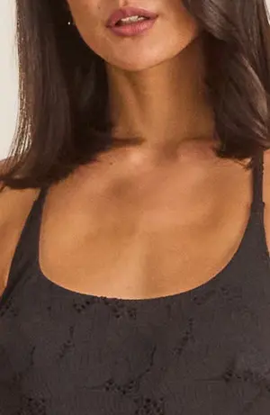 AQUA BLU AUSTRALIA Isabella Scoop Neck One-piece - Black