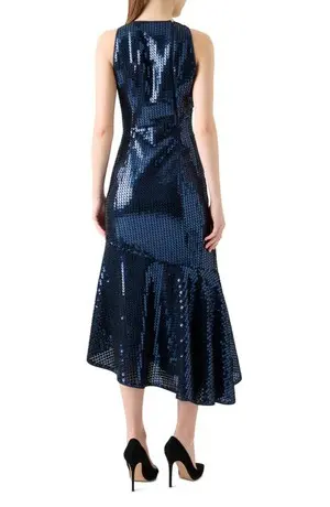Akris Sequin Asymmetric Dress