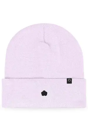 DALIX Flower Embroidery Beanie Cap - Lavender
