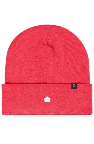 DALIX Flower Embroidery Beanie Cap - Neon Pink