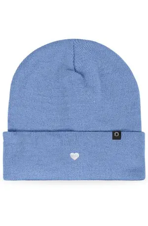 DALIX Heart Embroidery Beanie - Periwinkle