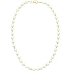 EMERSON & OLIVER Hand Knotted Pearl Necklace - Green