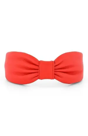 Alexandre De Paris Leather Headband - Red