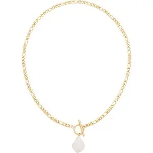 PETIT MOMENTS Freshwater Pearl Toggle Chain Necklace - Gold