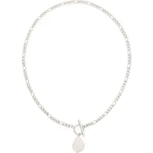 PETIT MOMENTS Freshwater Pearl Toggle Chain Necklace - Silver