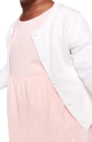 PRIMARY Baby Cotton Cardigan Sweater - White