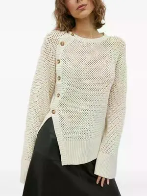 LOVECHILD Open-knit Sweater With Button Detailing
