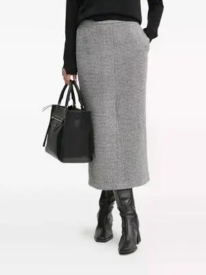 SANDRO FERRONE Houndstooth Pocket Midi Skirt