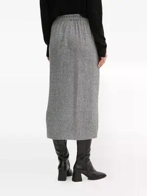 SANDRO FERRONE Houndstooth Pocket Midi Skirt